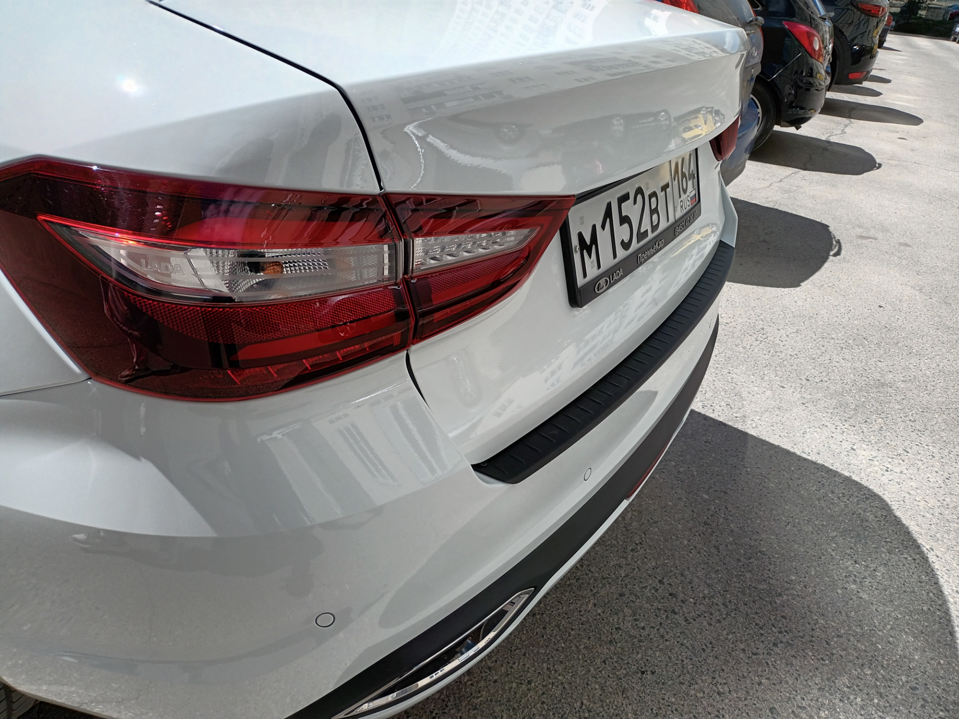 Защитная накладка на задний бампер — Lada Vesta (NG), 1,6 л, 2024 года ...