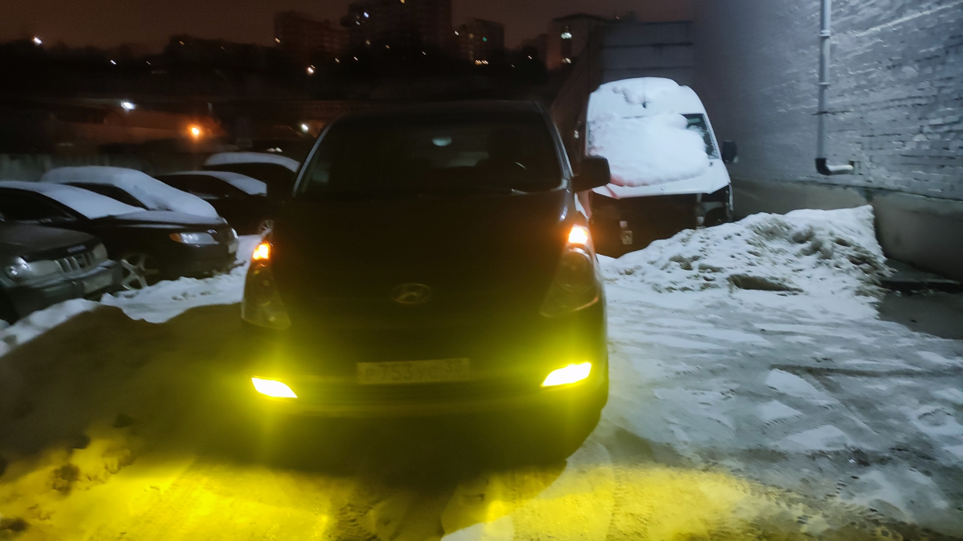 Лампы птф два цвета, лампы габарит один оранжывый — Hyundai Grand ...