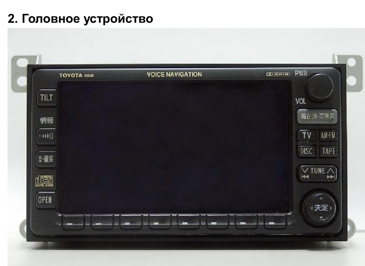 Магнитола — Toyota Land Cruiser Prado 90-series, 3,4 л, 2000 года ...