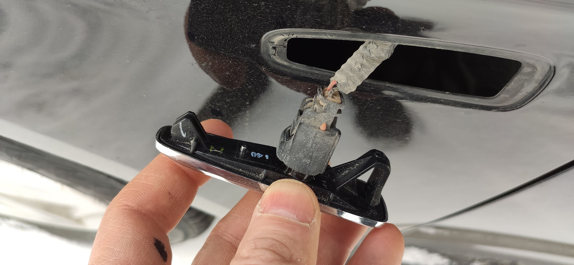 #39 Хром заглушки боковых повторителей поворотов крыла 7405A646 ...