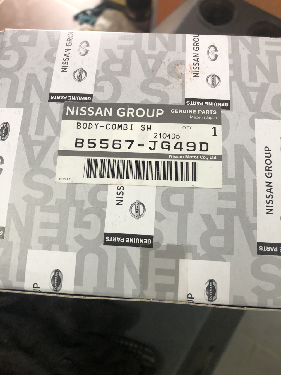 B5567JG49D КОНТАКТНАЯ ГРУППА ПОДУШКИ БЕЗОПАСНОСТИ NISSAN X-TRAIL (T31 ...