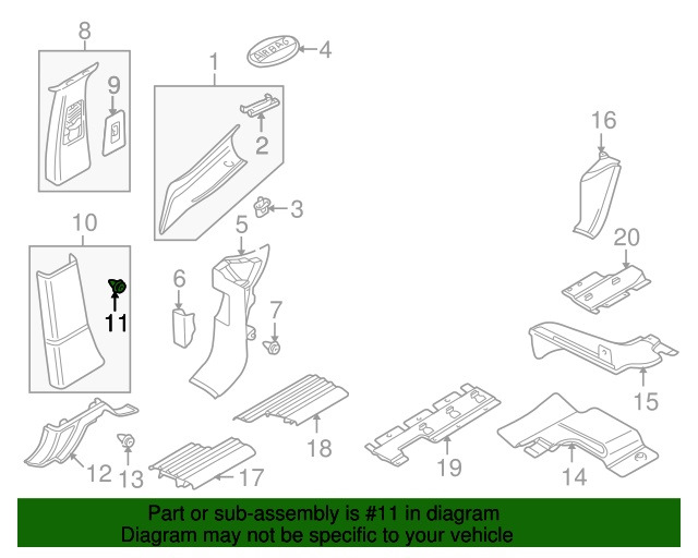 EYC000340 ЗАЖИМ ОТДЕЛКИ Jaguar Land Rover | Запчасти на DRIVE2