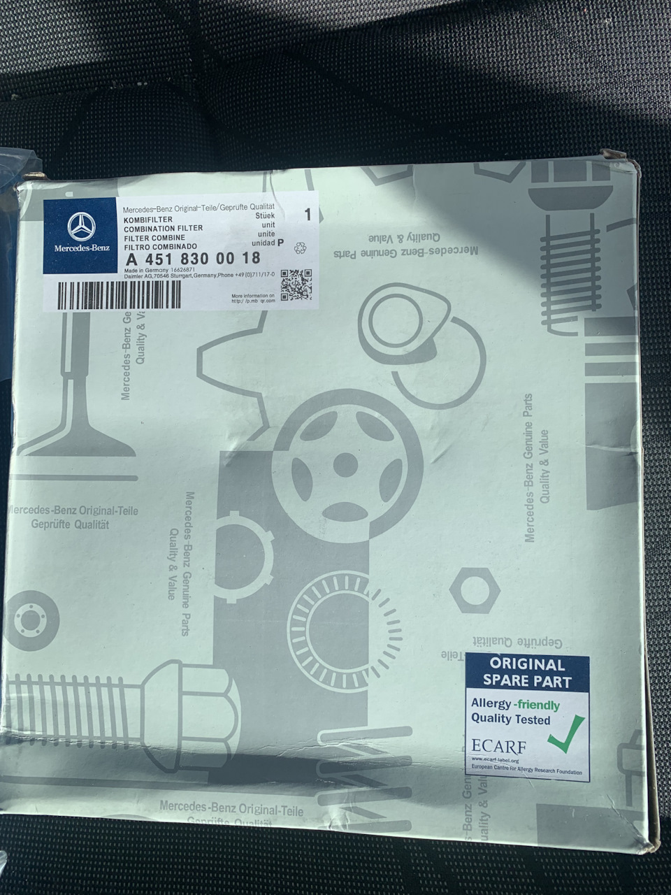 A4518300018 Картридж фильтра воздушного кондицицонер Mercedes ...