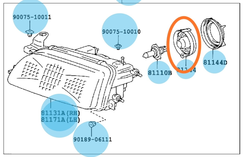 [HELP] Резиновая крышка фары — Toyota Corolla (100), 1,3 л, 1995 года ...