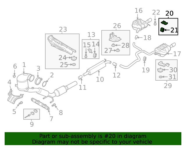 5Q0253144M Кронштейн системы выпуска ог VAG | Запчасти на DRIVE2