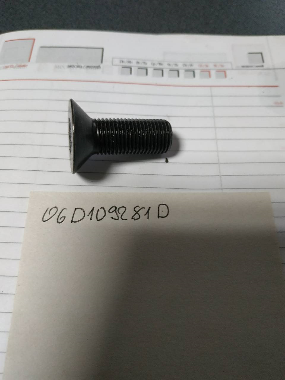 06D109281D Винт с потайной головкой с VAG | Запчасти на DRIVE2