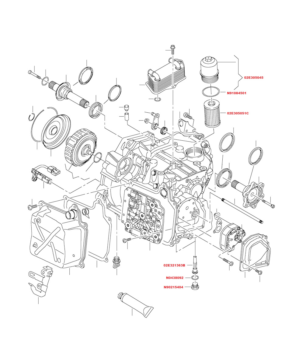 02E305045 корпус фильтра VAG | Запчасти на DRIVE2