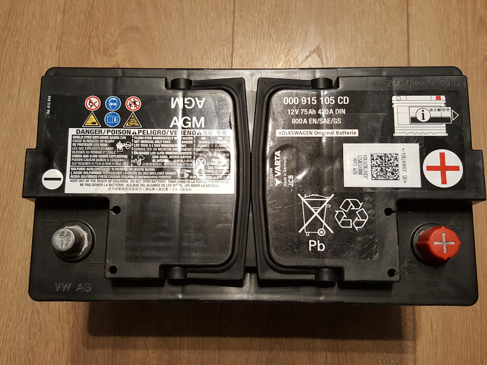 000915105CD АКБ, залитая эл-литом и заряж. VAG | Запчасти на DRIVE2