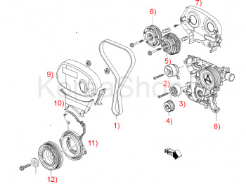 Запчасти для замены ГРМ Chevrolet Cruze 2009-2013 годов выпуска ...