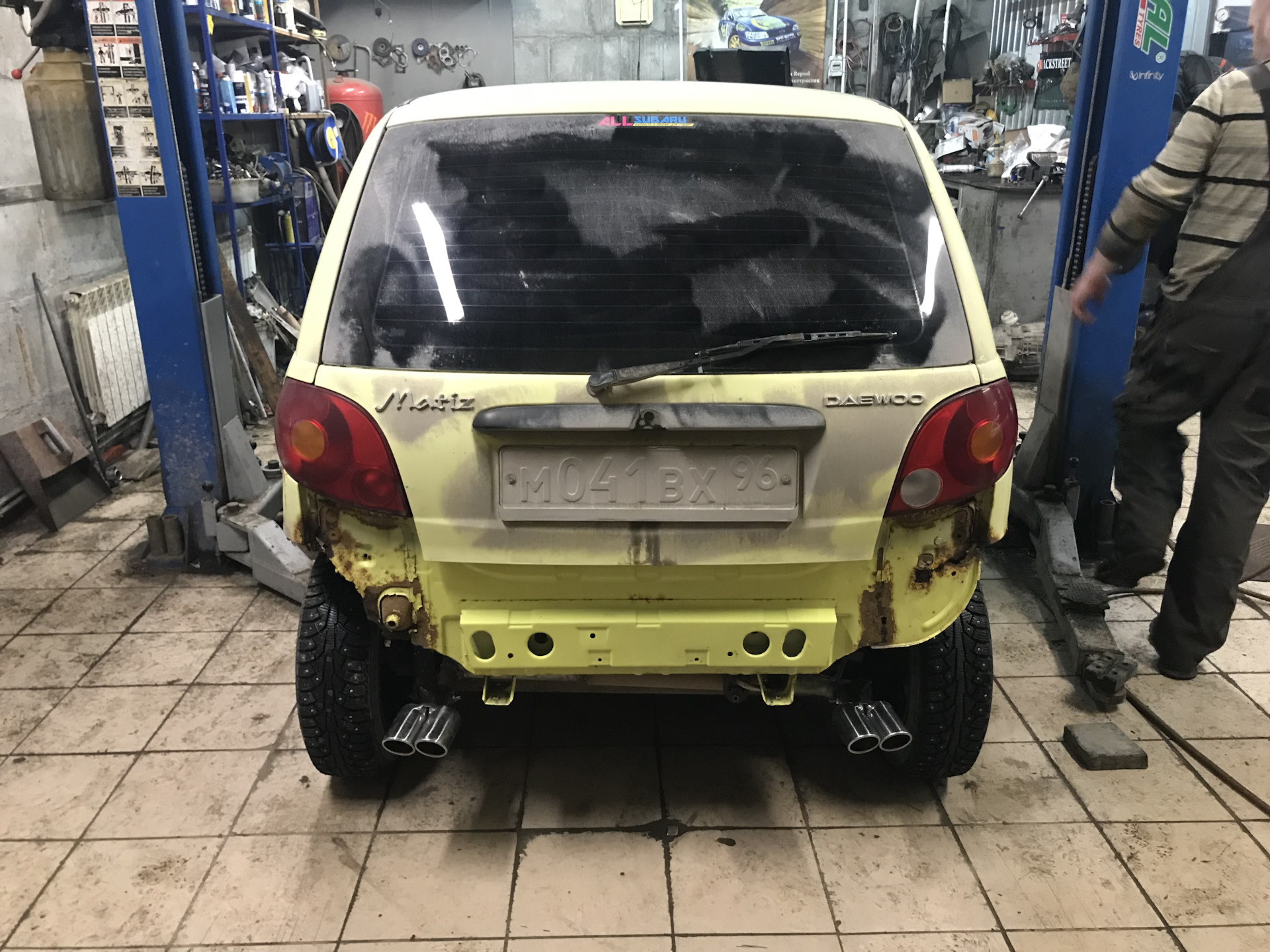 2 | Установка двуствольного выхлопа — Daewoo Matiz (M100/M150), 0,8 л ...