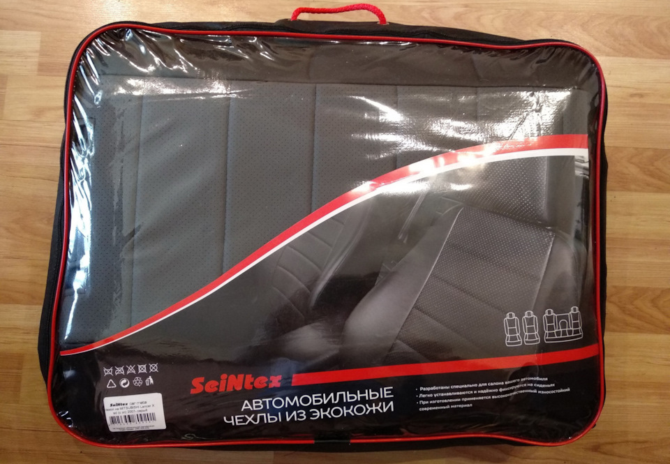 Чехлы из экокожи Seintex. Установка с подшивкой — Mitsubishi Lancer X ...