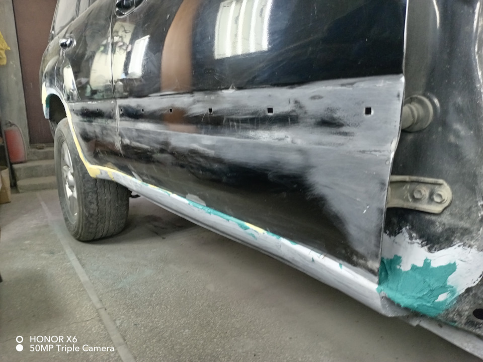 Пороги, крылья, покраска — Toyota Land Cruiser 100, 4,7 л, 1999 года ...