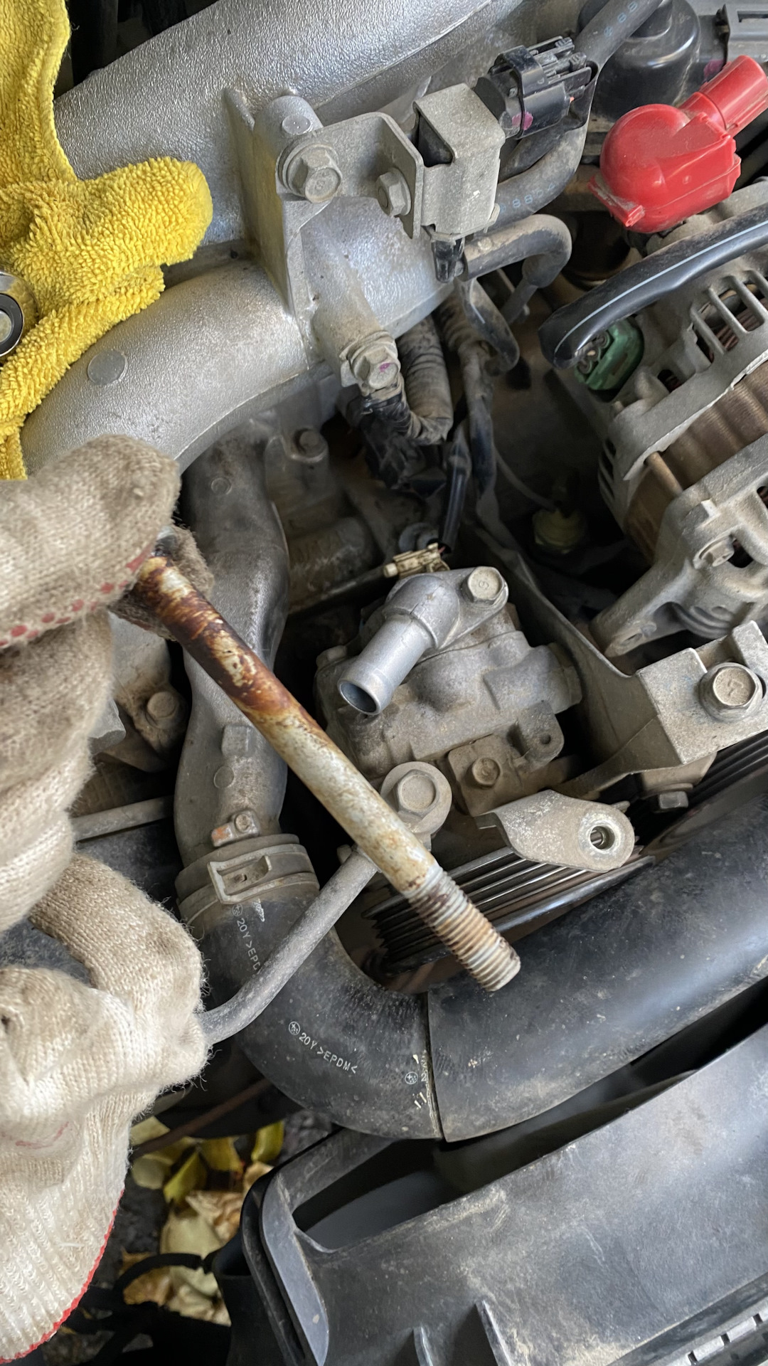 Замена насоса ГУР — Subaru Impreza (GE/GH), 2 л, 2008 года | своими ...