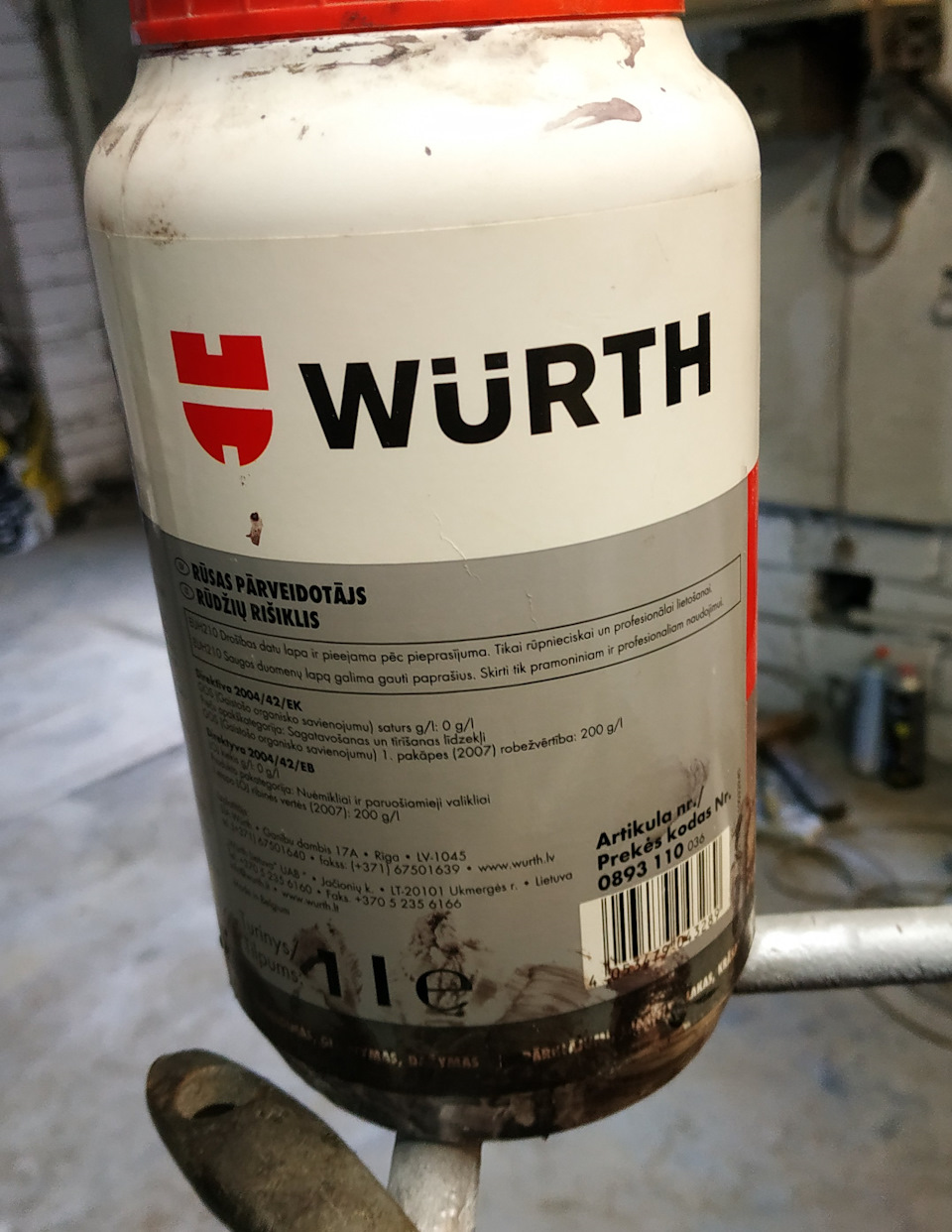 0893110 Средство для преобразования ржавчины WURTH | Запчасти на DRIVE2