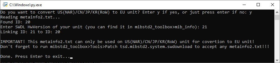 Конвертируем американский MIB STD2 PQ вариант 17219 в европейца без ...