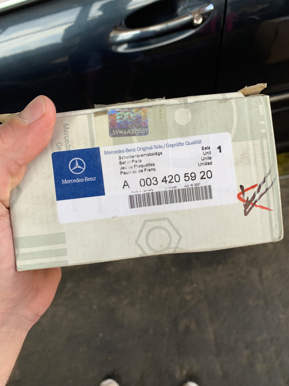 A0034205920 Колодки тормозные задние MERCEDES | Запчасти на DRIVE2