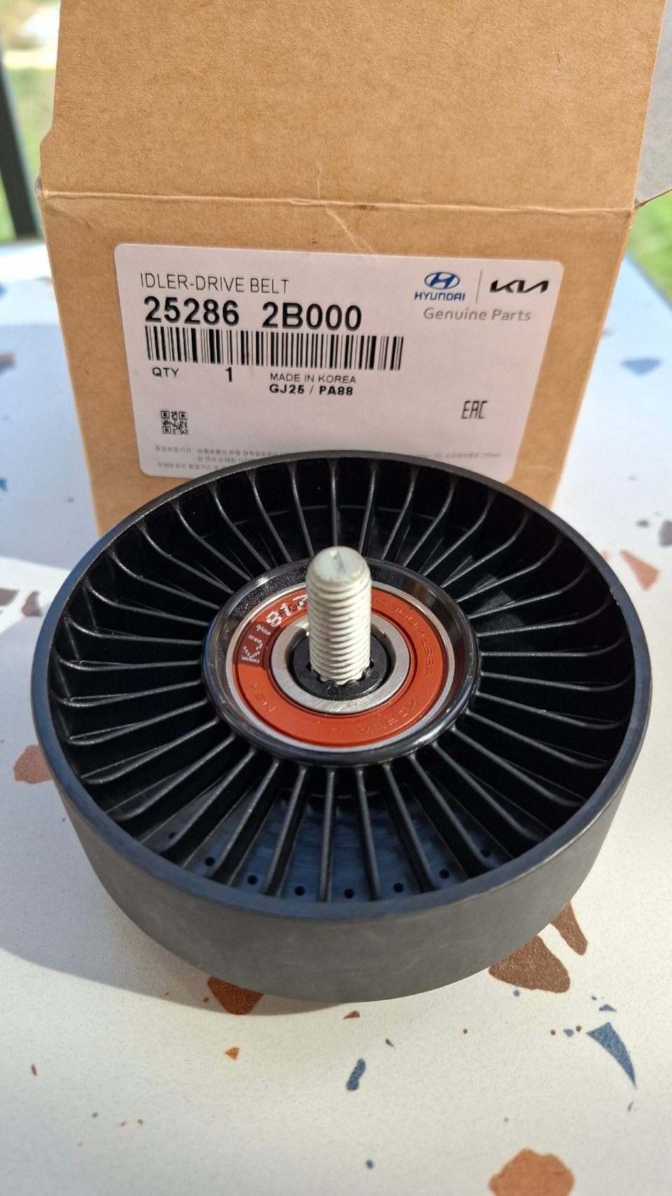 252862B000 Шкив натяжителя ремня грм KIA HYUNDAI | Запчасти на DRIVE2