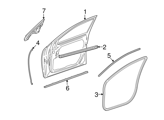 A2216900162 Накладка уплотнительная двери Mercedes | Запчасти на DRIVE2