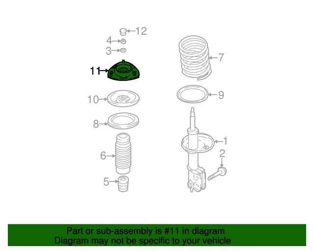 5461026000 Верхняя опора стойки амортизатора KIA HYUNDAI | Запчасти на ...