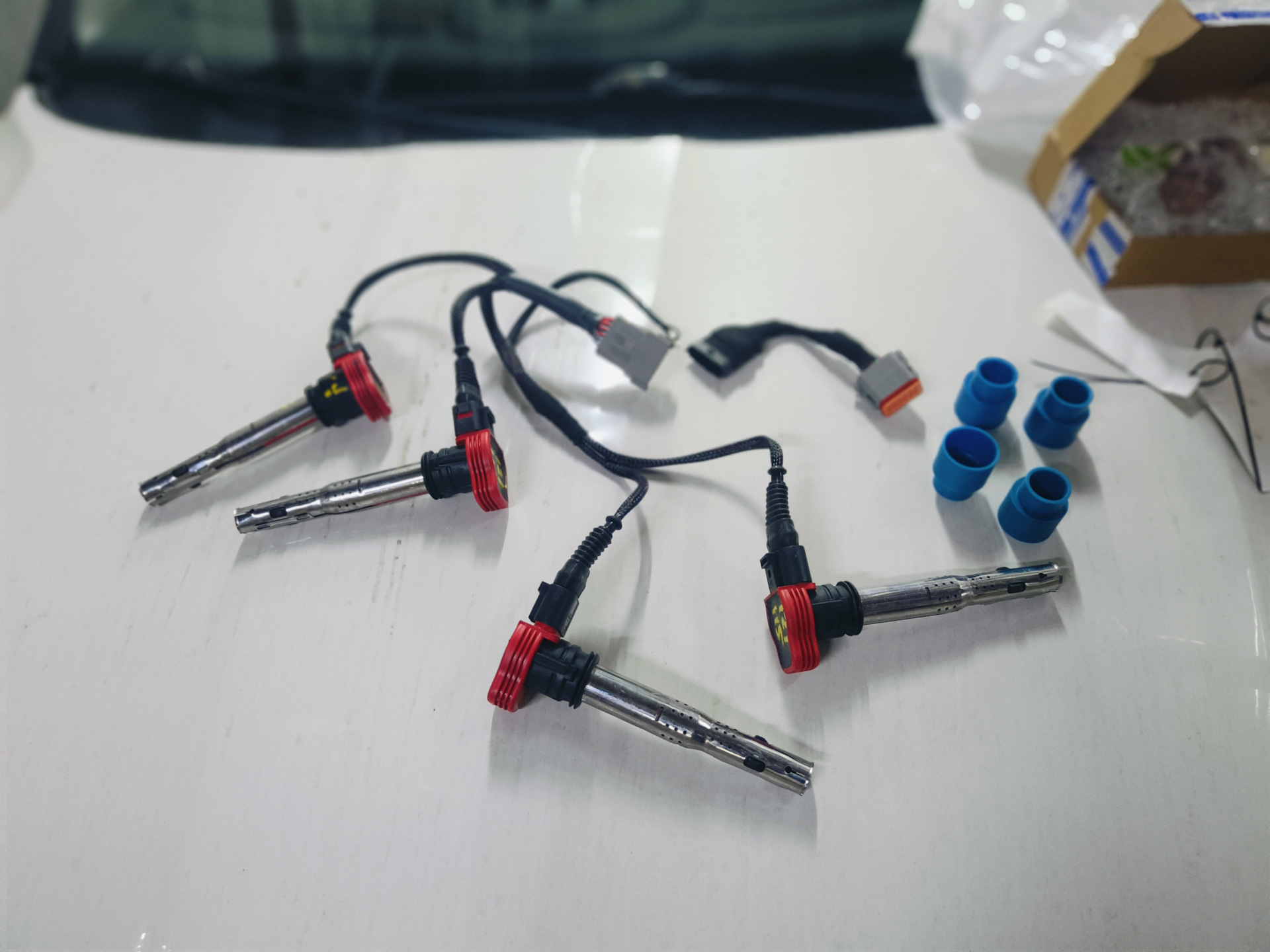 Ч. 2 МОД Накладка клапанной крышки Opel 1.6 /1.8 под красные Катушки ...