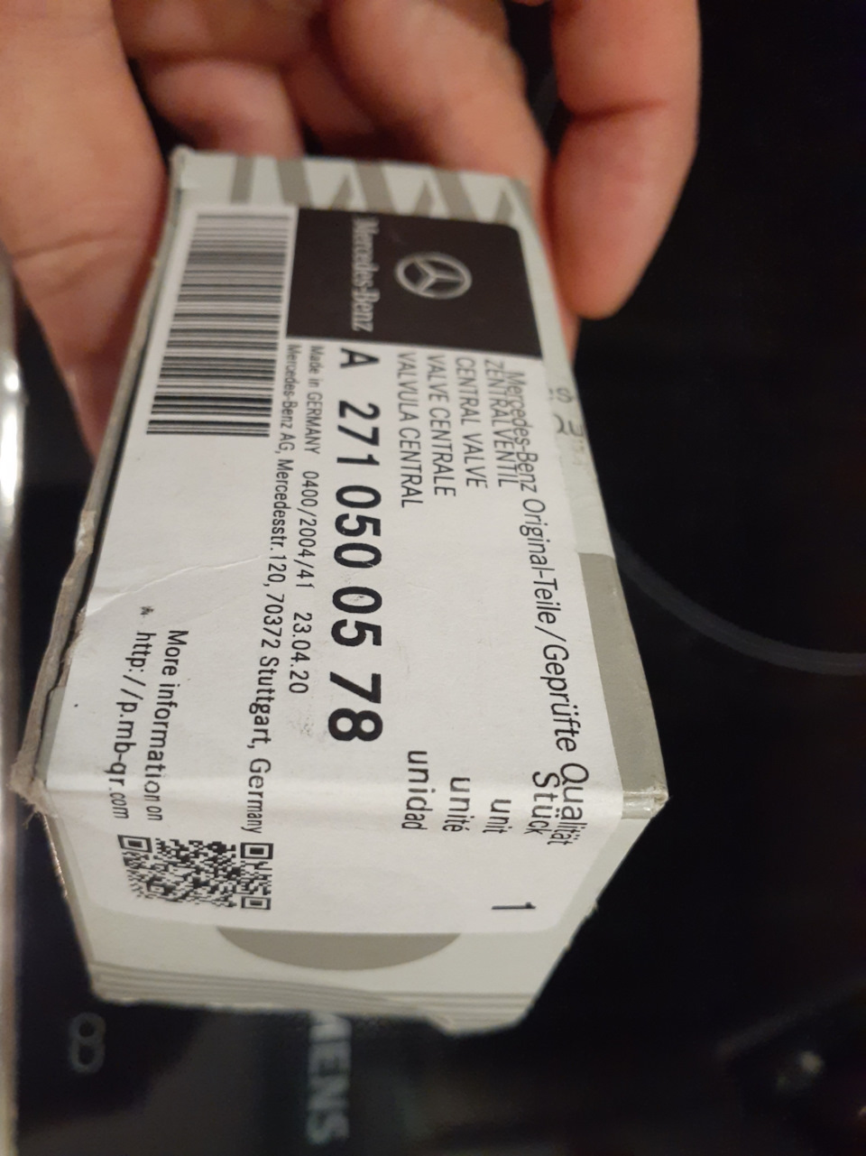 A2710500578 Клапан регулировки.фаз газораспределени Mercedes | Запчасти ...