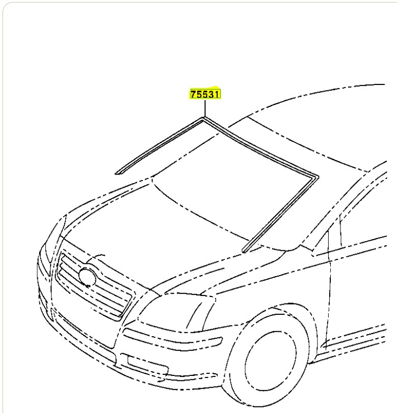 Подготовка к замене лобового стекла — Toyota Avensis II, 2,4 л, 2007 ...