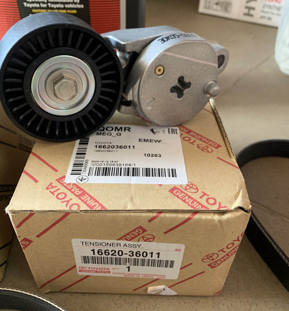 Натяжитель и муфта генератора 2AR-FE — Toyota Camry (XV50), 2,5 л, 2016 ...