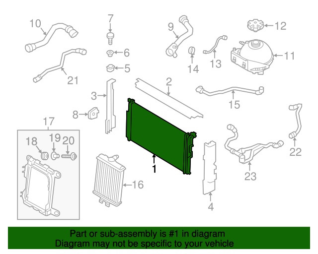 17118672104 Радиатор охлаждающей жидкости BMW | Запчасти на DRIVE2