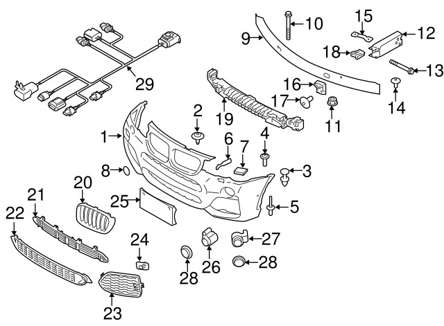 51118056989 Крепление датчика PDC ПНЛ BMW | Запчасти на DRIVE2