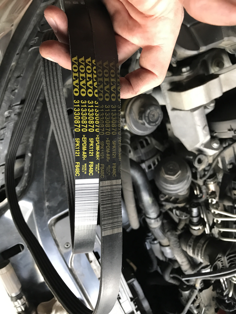 31330870 Поликлиновый ремень. Число ручьев 5 Volvo | Запчасти на DRIVE2