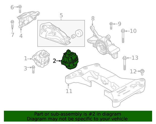 22117582317 Подушка двигателя (motor mount) BMW | Запчасти на DRIVE2