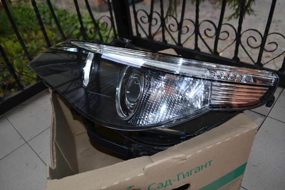 Замена головной оптики, полировка ПТФ — BMW 5 series (E60), 4,4 л, 2003 ...