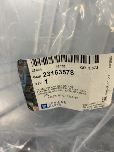 23163578 Шланг радиатора GM | Запчасти на DRIVE2