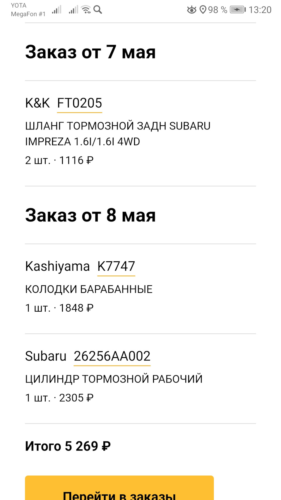 26256AA002 Цилиндр тормозной рабочий SUBARU | Запчасти на DRIVE2