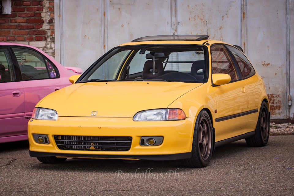 Pink & Y56 — Honda Civic Hatchback (5G), 1,6 л, 1994 года | фотография | DRIVE2