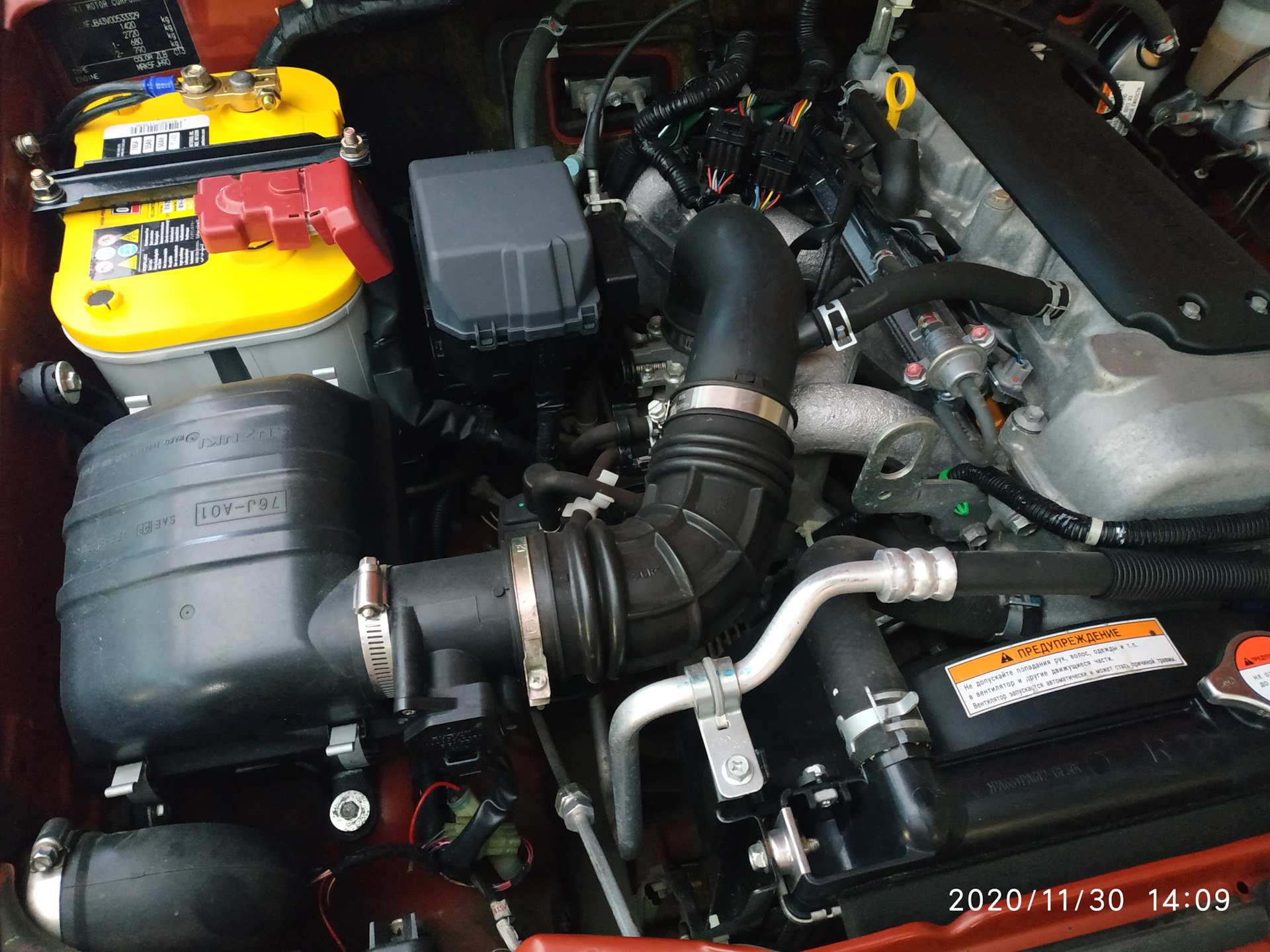 OPTIMA YELLOWTOP 4,2L 8014-254 — Suzuki Jimny (1G), 1,3 л, 2012 года ...