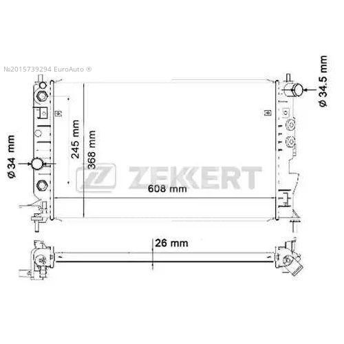 MK1075 Радиатор охлаждения двигателя Opel Vectra B 95- ZEKKERT ...
