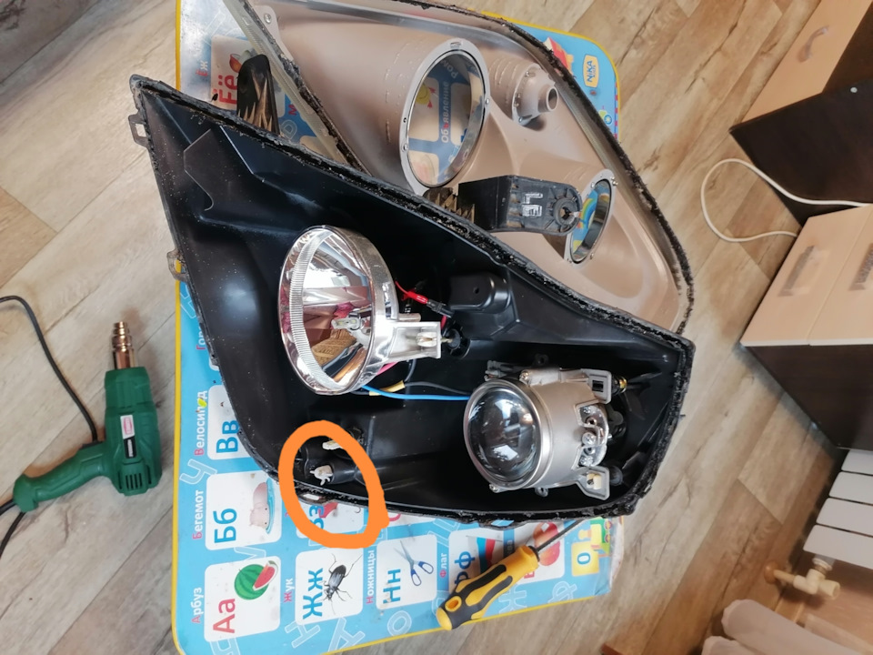 Замена линз, головные фары. — SsangYong Rexton (1G), 2,3 л, 2007 года ...