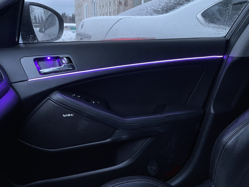 Контурная подсветка дверных карт и ручек — KIA Optima (3G), 2,4 л, 2012 ...