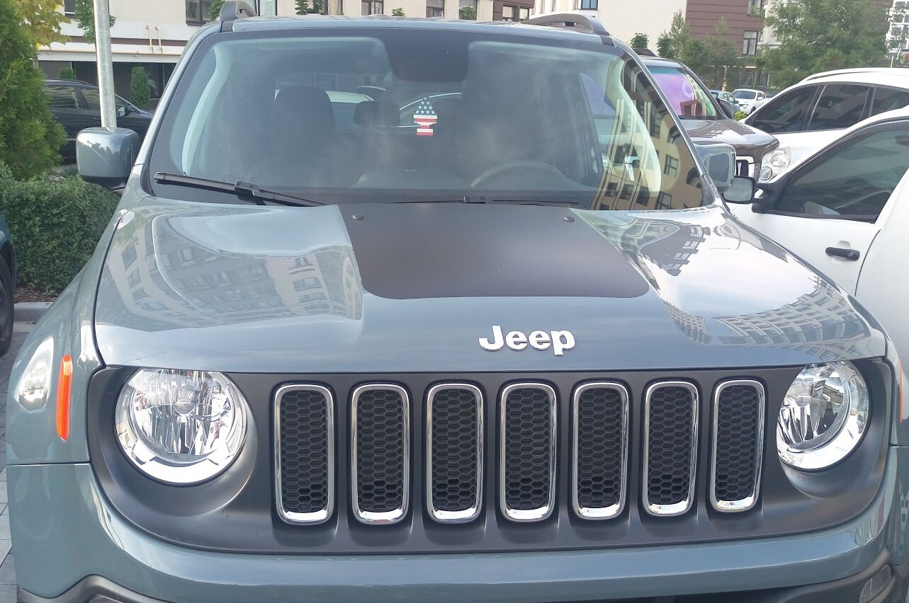 Наклейка на капот в стиле trailhawk — Jeep Renegade, 2,4 л., 2018 года ...