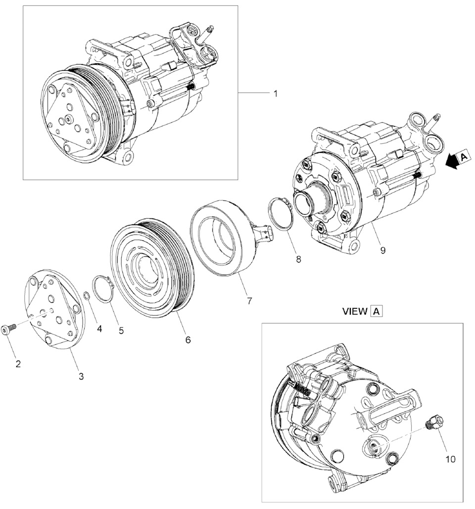 Система кондиционирования — детали — Chevrolet Captiva (1G), 2,2 л ...