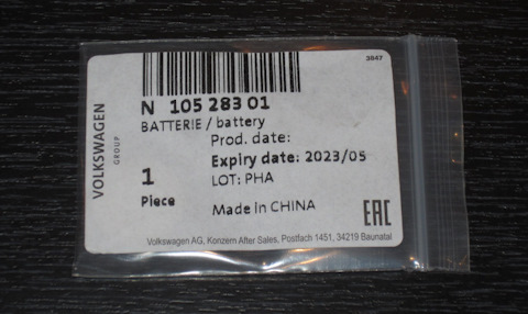 N10528301 Элемент питания VAG | Запчасти на DRIVE2