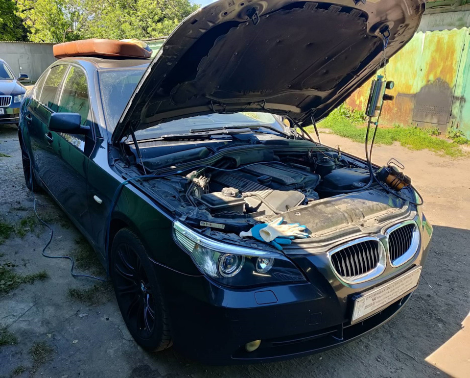 BMW E60 промывка форсунок без снятия с двигателя — Промывка форсунок ...
