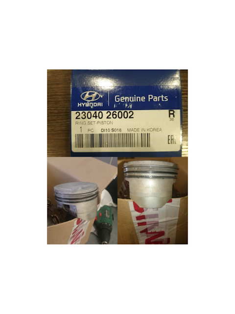 2304026002 Кольца поршневые dohc std act-vrn, getz KIA HYUNDAI ...