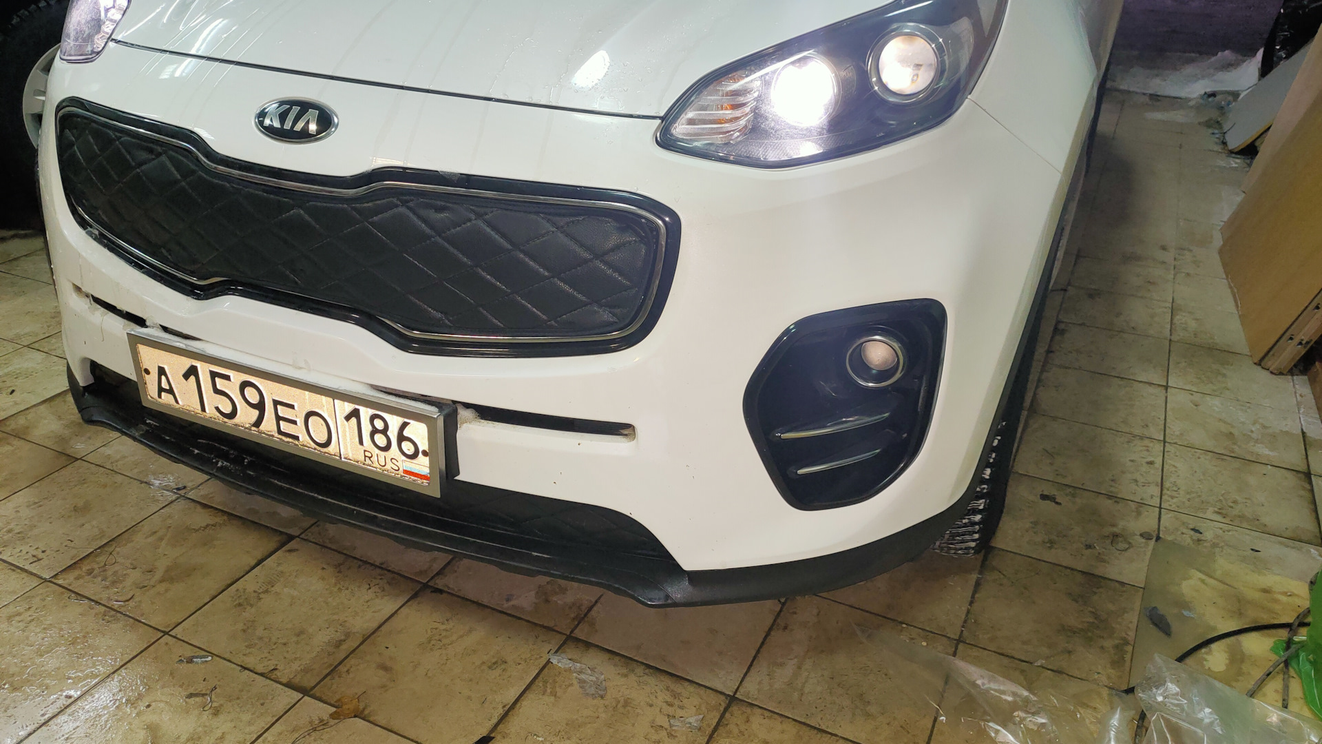 Зимняя защита радиатора для Kia Sportage 4 2018-2020 4 поколение ...