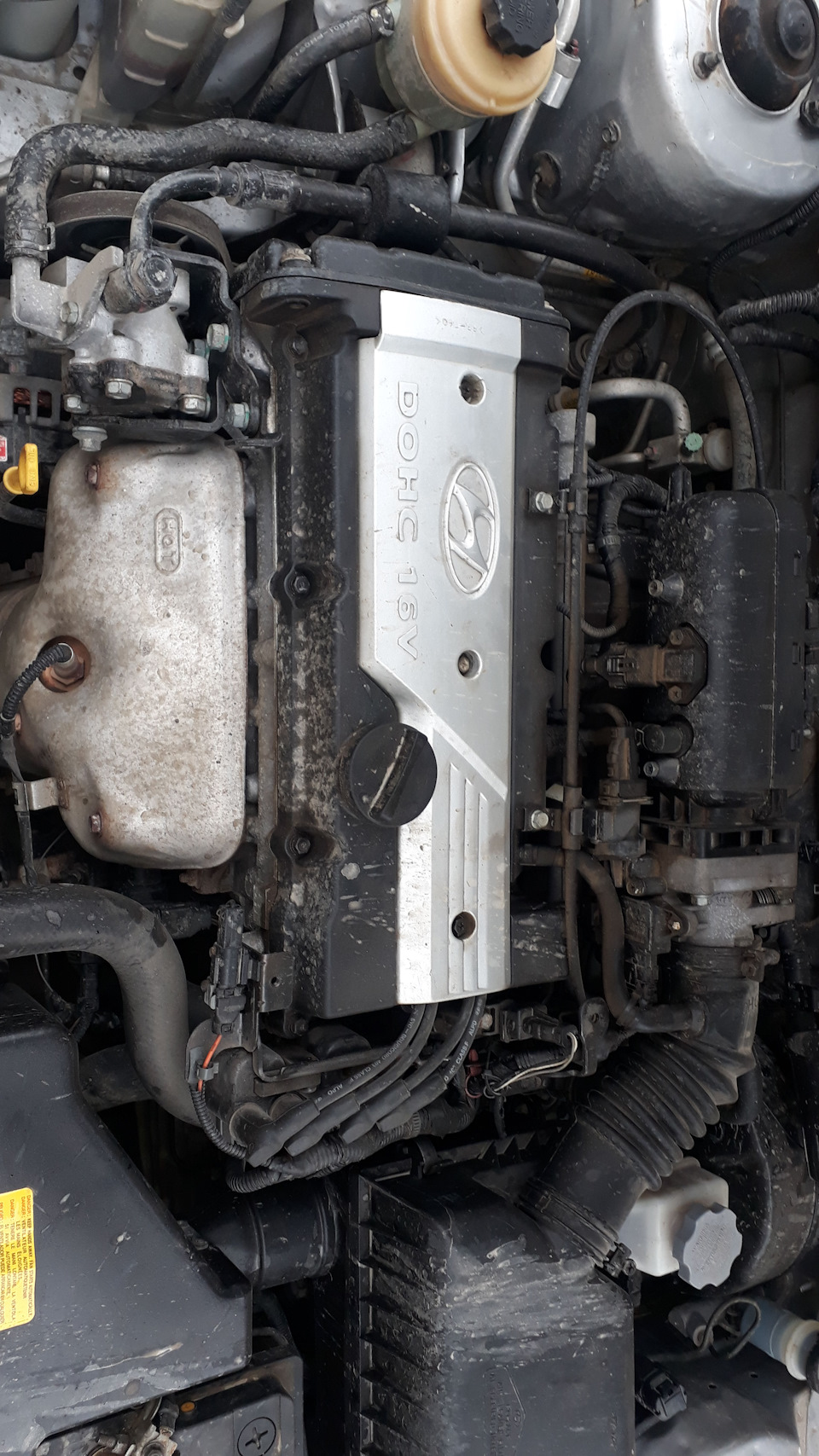 замена ремней генератора, , кондиционера и гур — Hyundai Accent (2G), 1 ...