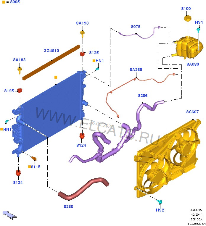 8A365 Сливной шланг — Ford Galaxy (Mk IV), 2 л, 2017 года | запчасти ...