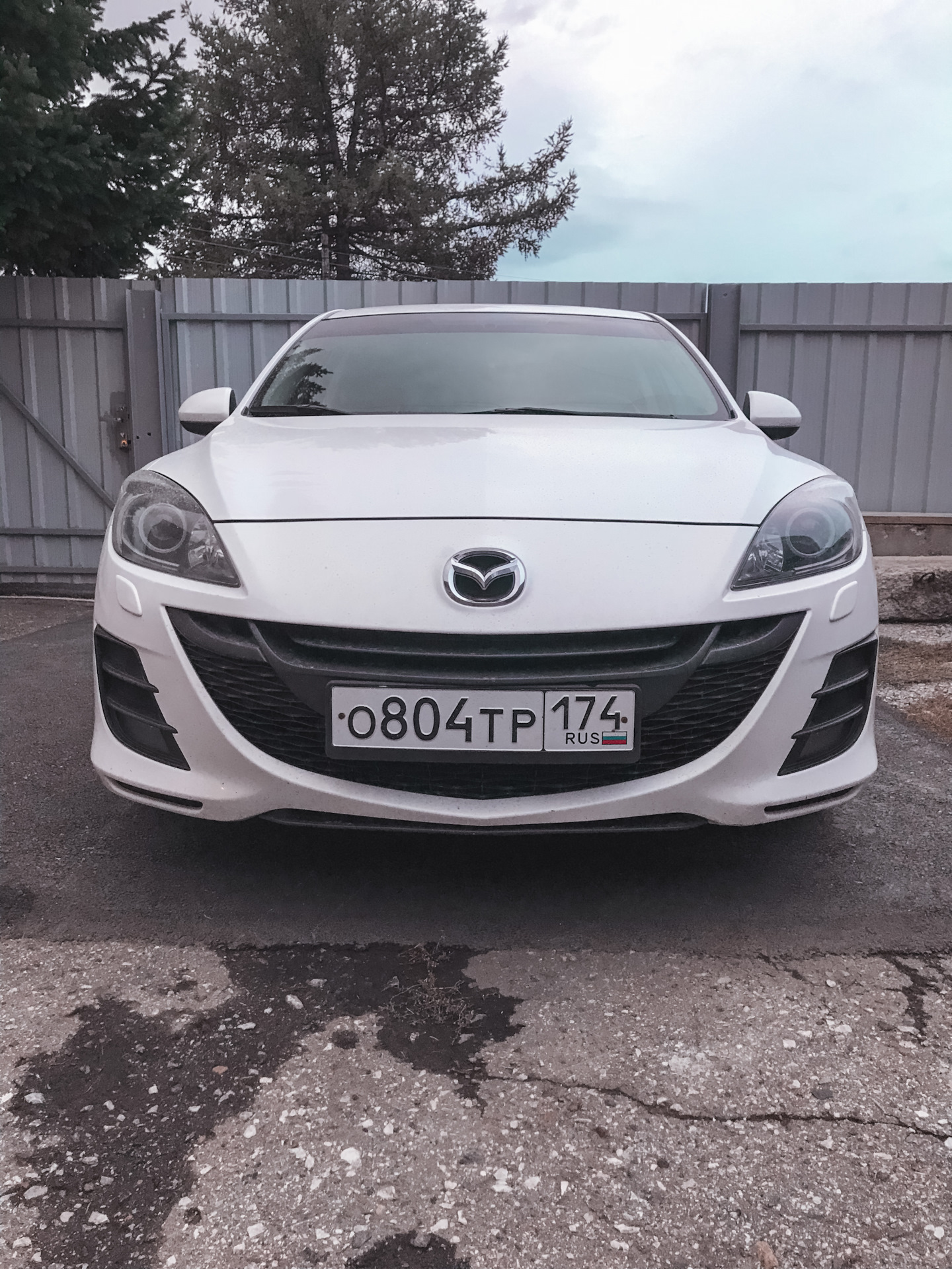 Передний бампер спорт + OEM губа мазда 3 BL — Mazda 3 (2G) BL, 1,6 л ...