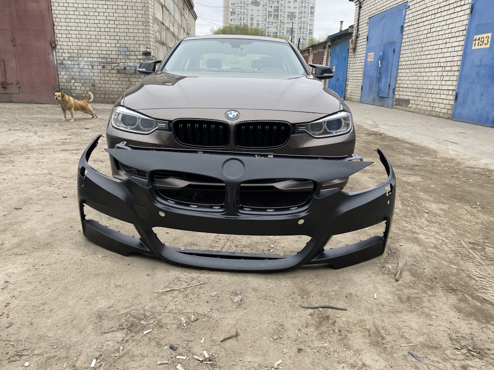 Передний бампер M-Pack. — BMW 3 series (F30), 2 л, 2013 года | тюнинг ...