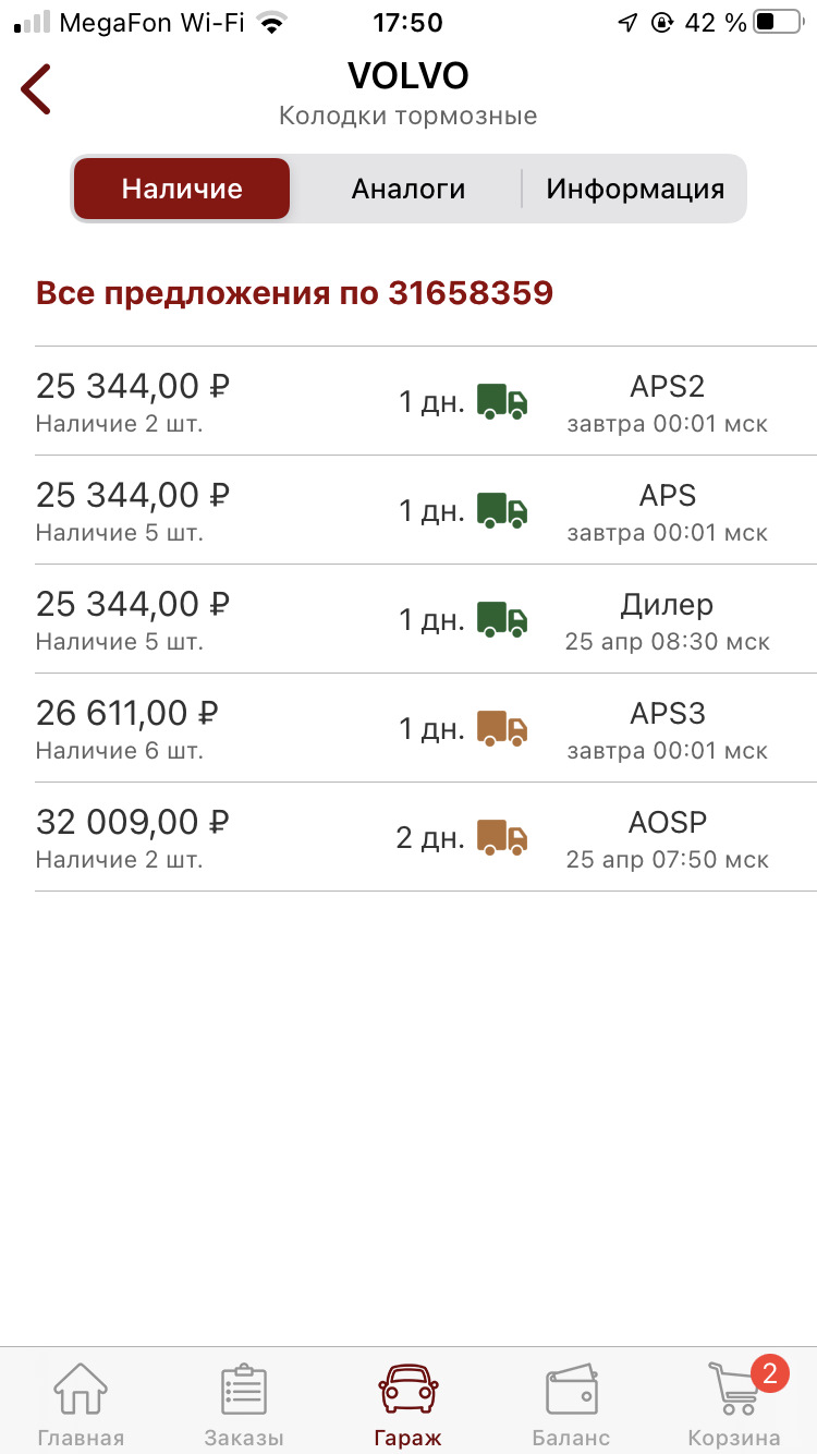 31658359 Колодки тормозные дисковые комплект Volvo | Запчасти на DRIVE2